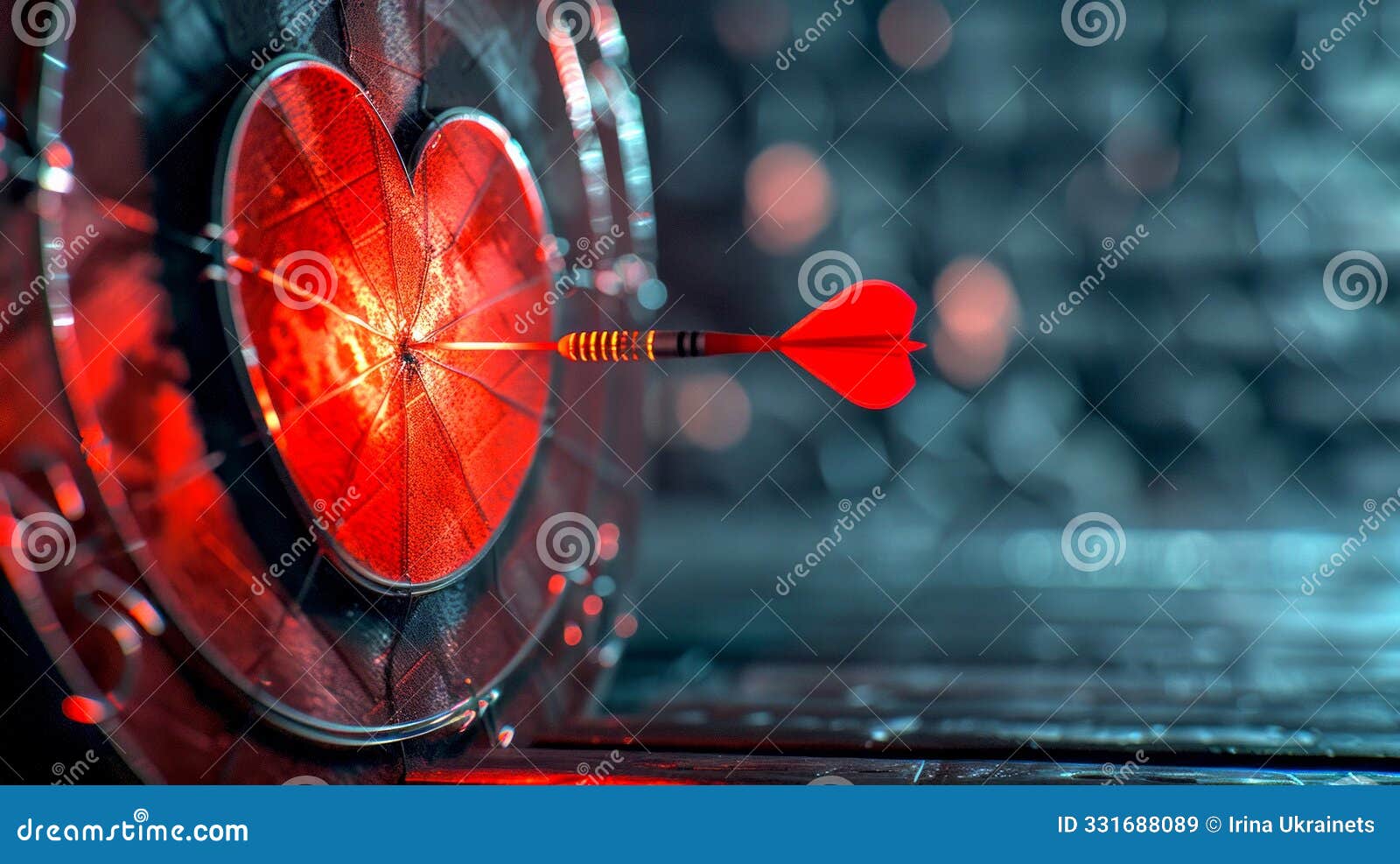 A Striking Image of a Heart-shaped Target with a Red Arrow Piercing it ...