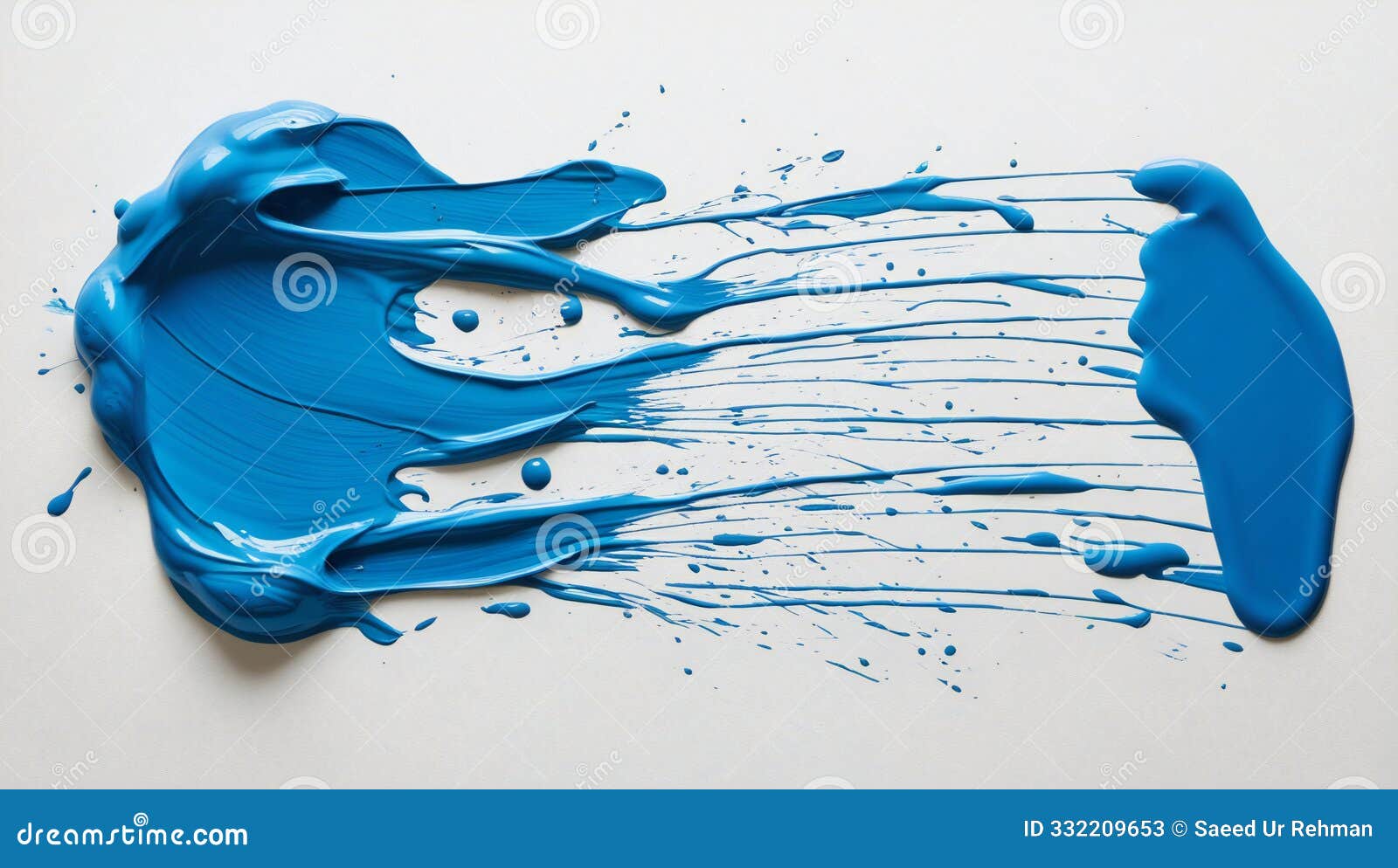 High-Quality Blue Paint Spill on White Background Stock Illustration ...