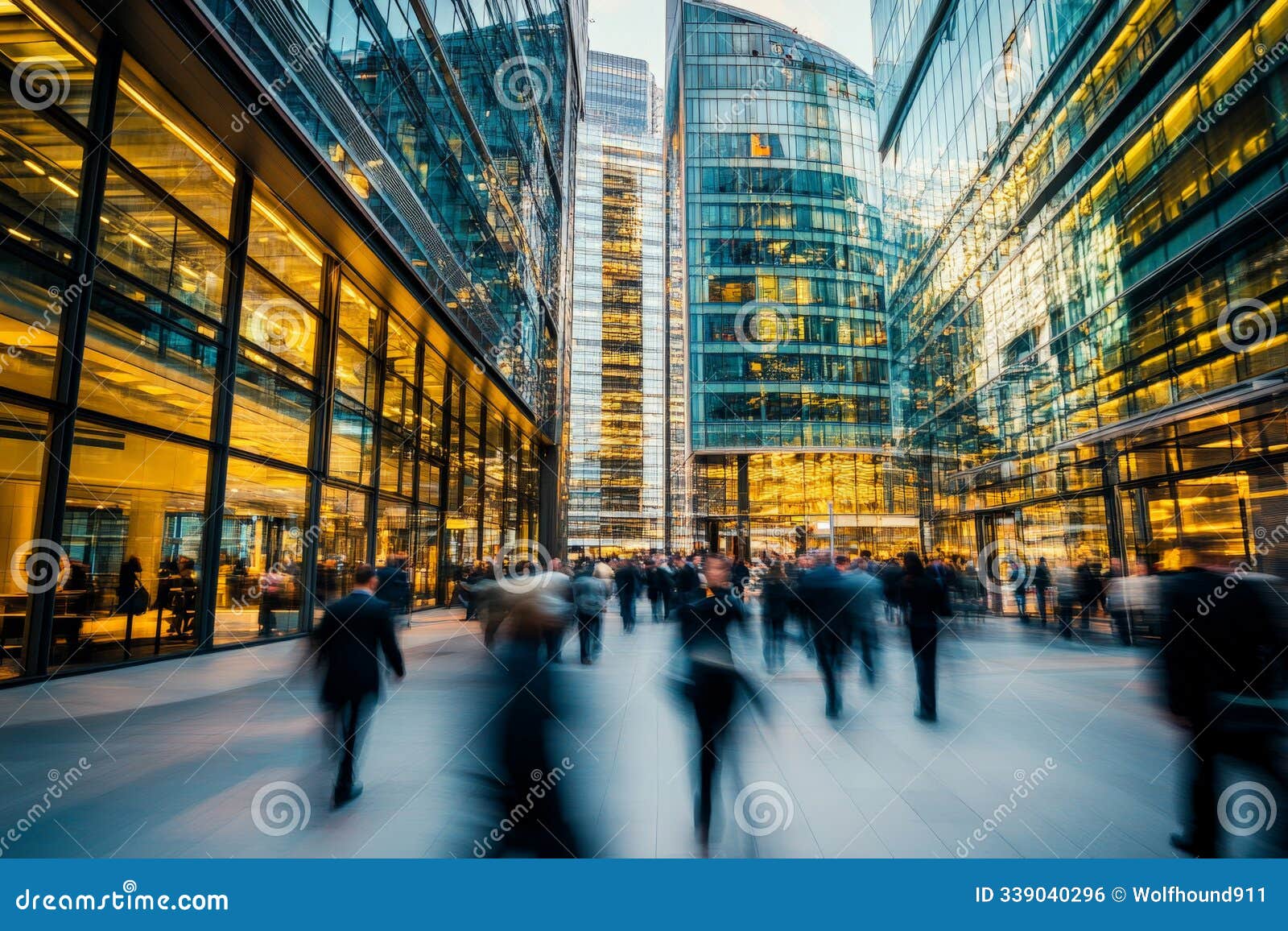 A Striking Image Of A Large Office Building, With A Motion Blur Effect ...