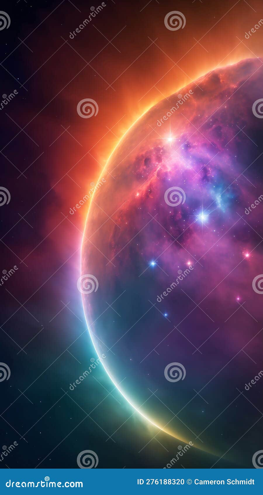 A Striking Image of a Planet with a Bright Star in the Background AI ...