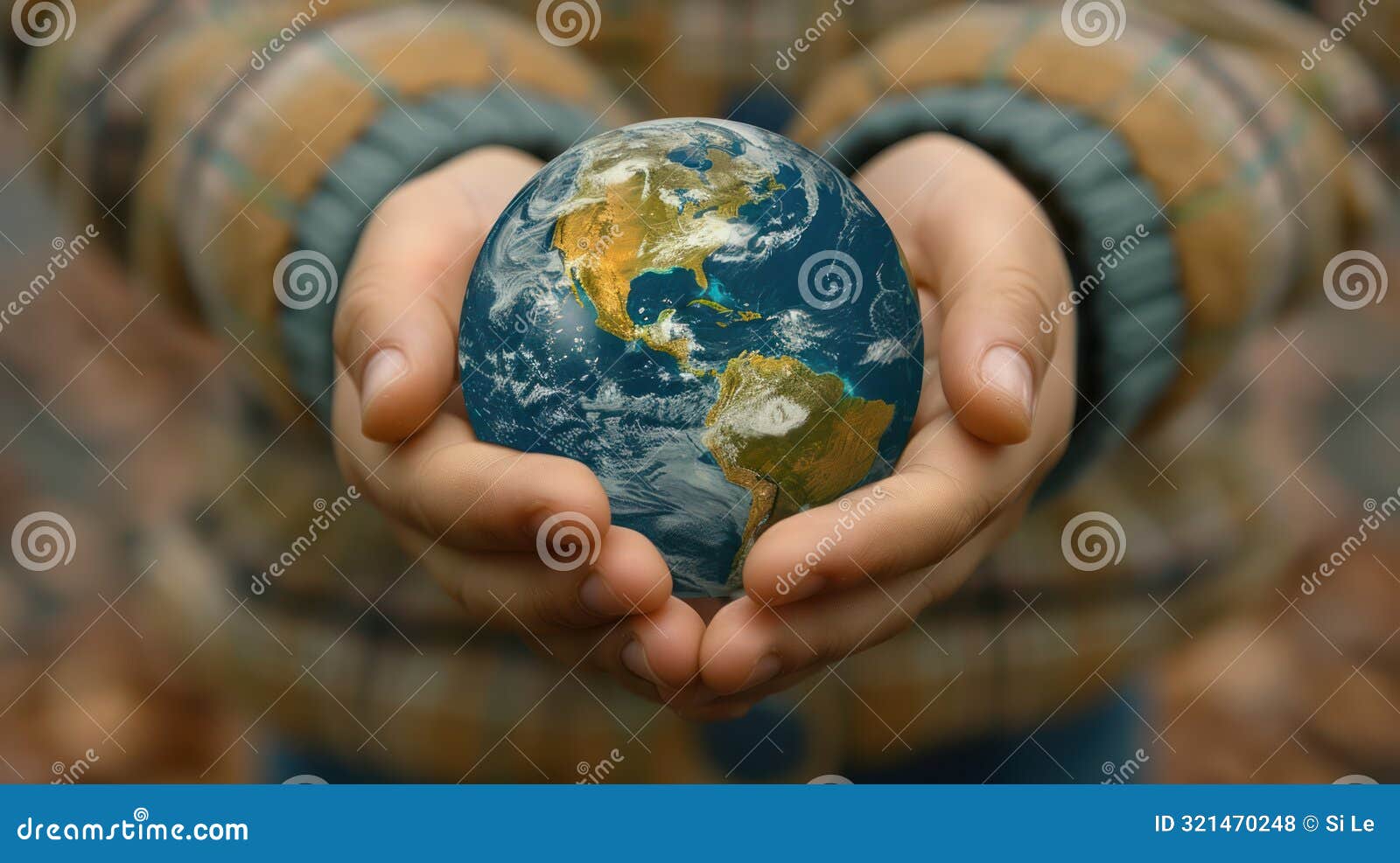 Global Unity: Embracing the World in Our Hands Stock Illustration ...