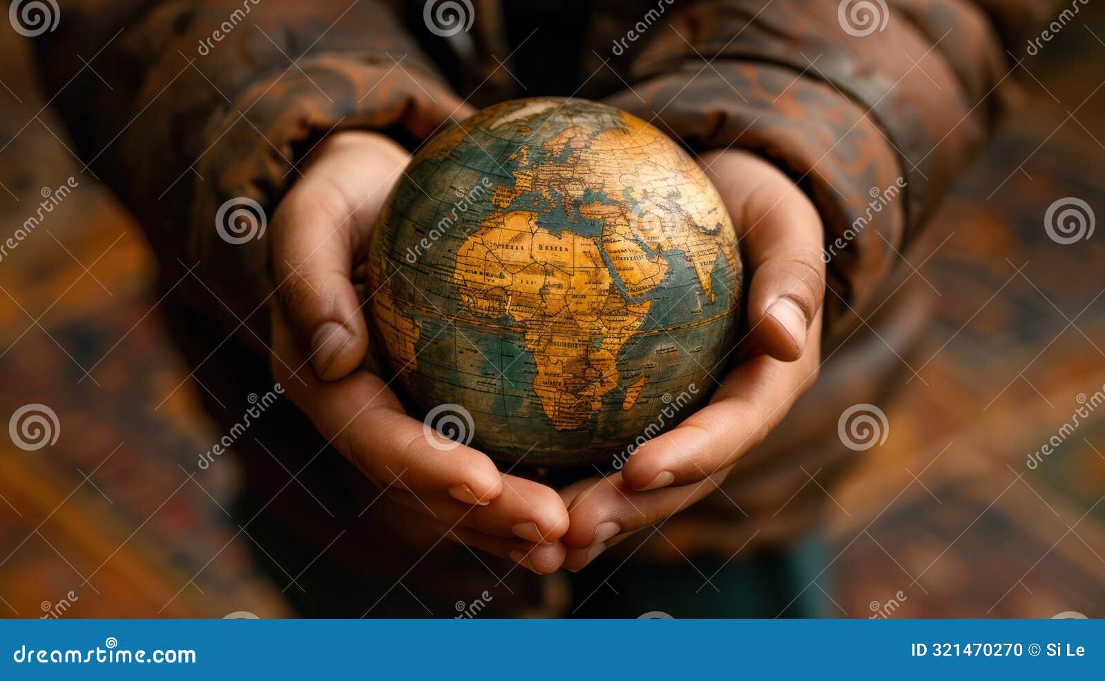 Global Unity: Embracing the World in Our Hands Stock Illustration ...