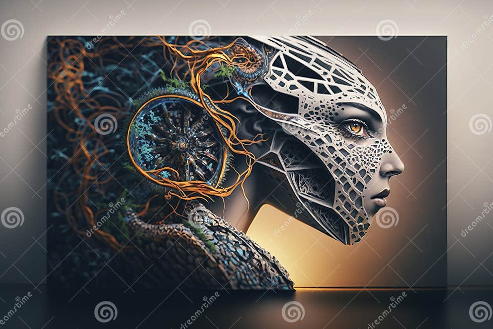 Striking Image that Showcases the Capabilities of AI, Such As a Machine ...