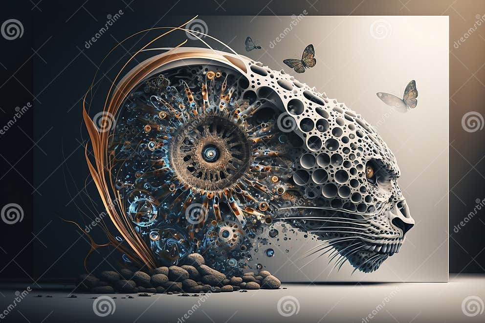 Striking Image that Showcases the Capabilities of AI, Such As a Machine Learning Algorithm in ...