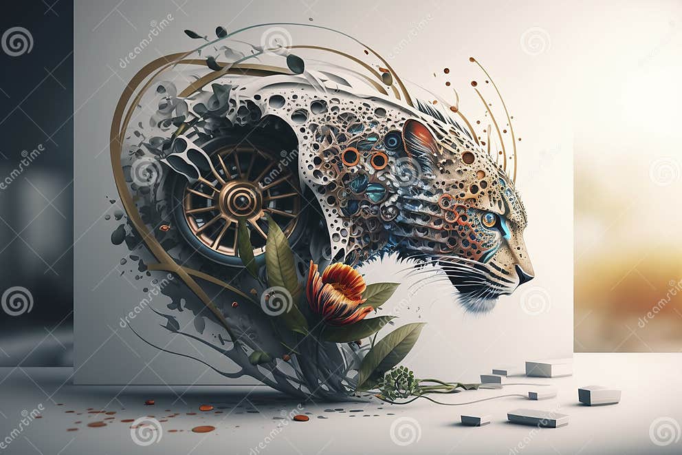 Striking Image that Showcases the Capabilities of AI, Such As a Machine ...