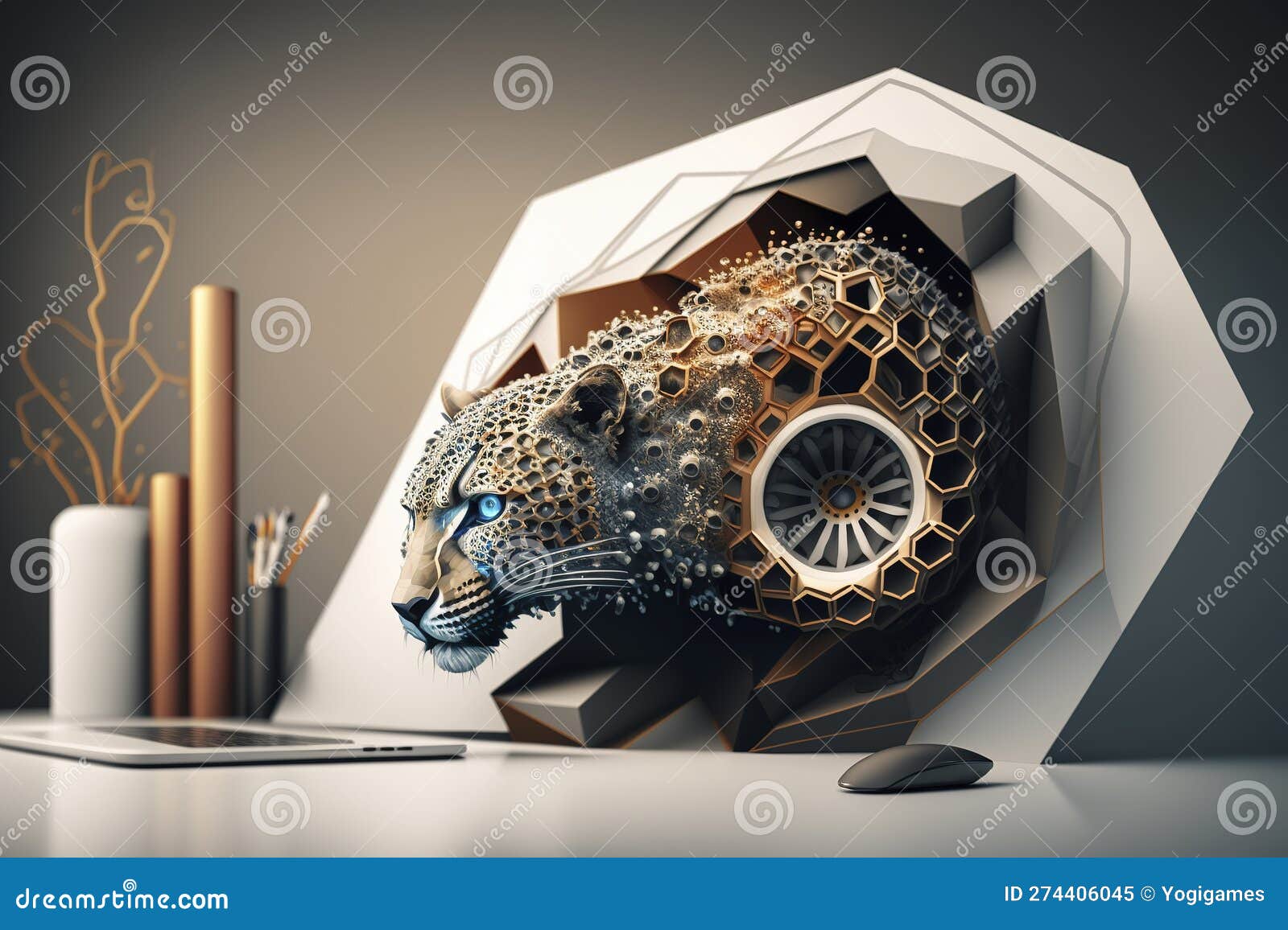 Striking Image that Showcases the Capabilities of AI, Such As a Machine Learning Algorithm in ...