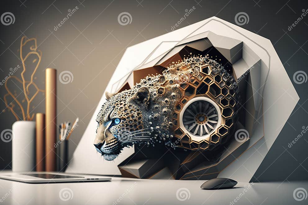 Striking Image that Showcases the Capabilities of AI, Such As a Machine ...