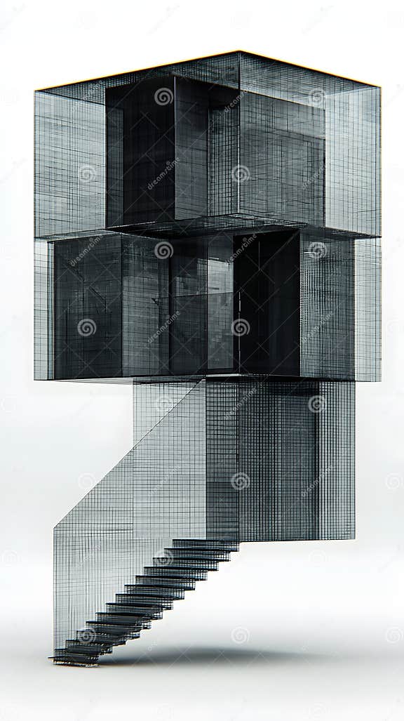 A Modern Transparent Architectural Design Stock Illustration ...