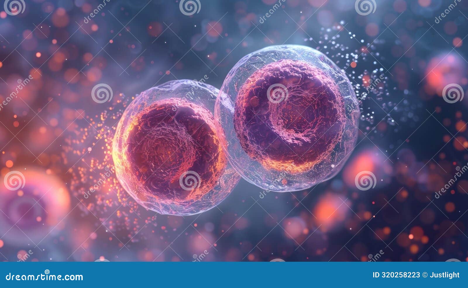 Mitosis, The Process Of Cell Division And Multiplication Royalty-Free ...