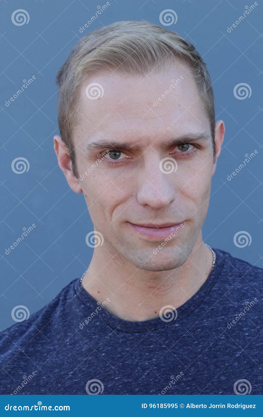 Striking Man with Neutral Expression Close Up Stock Image - Image of ...