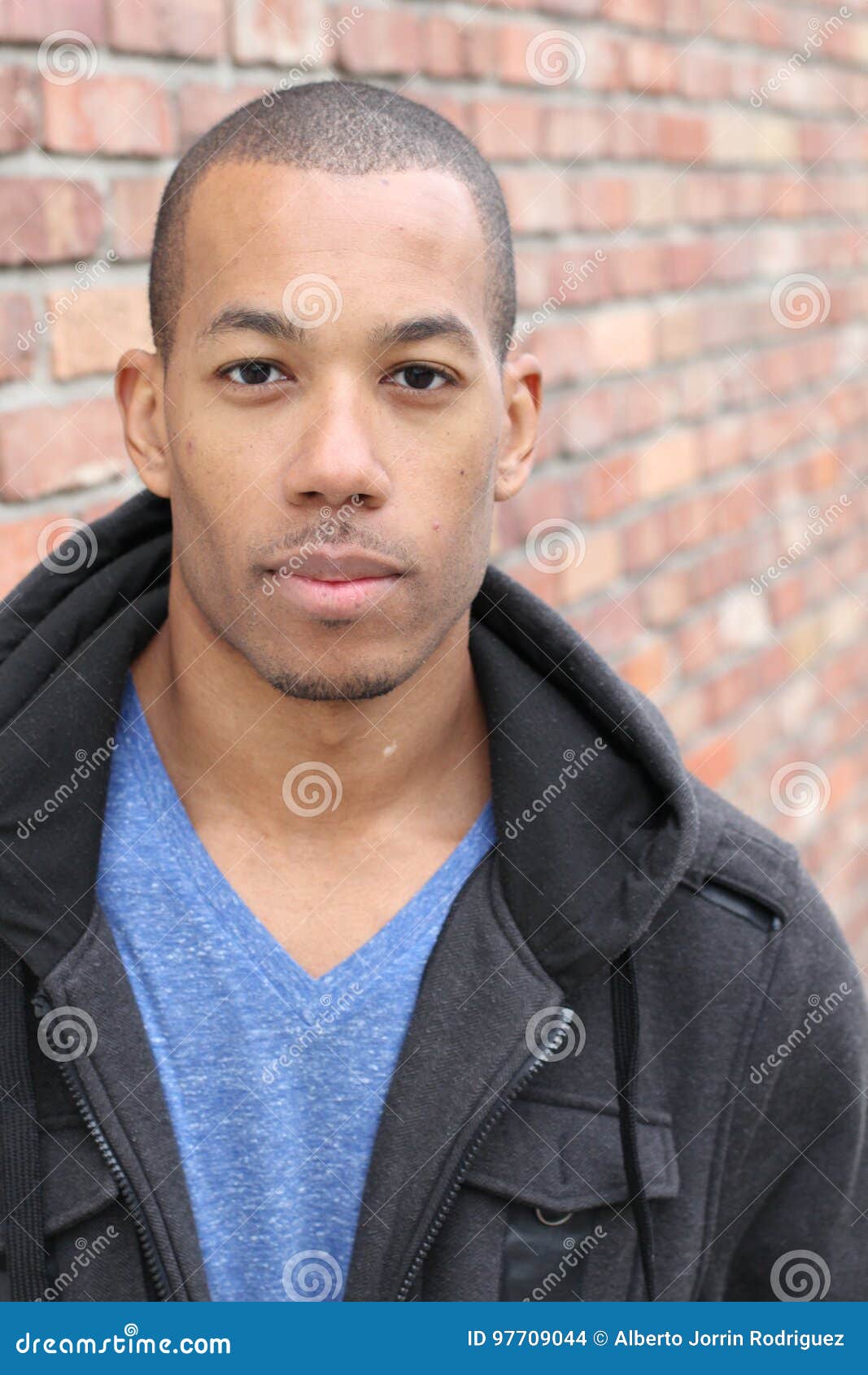 Striking Man with Neutral Expression Close Up Stock Photo - Image of ...