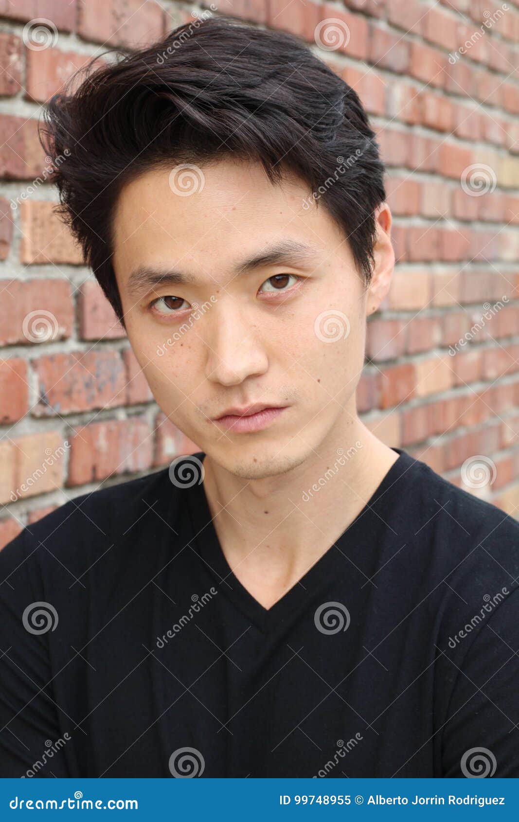 Striking Man with Neutral Expression Close Up Stock Image - Image of ...