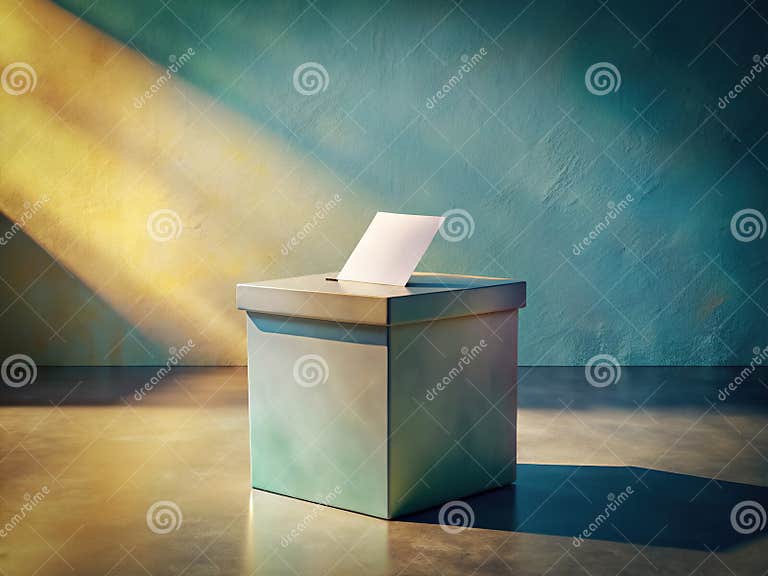 Modern Minimalist Election Ballot Box Banner an Abstract Voting ...