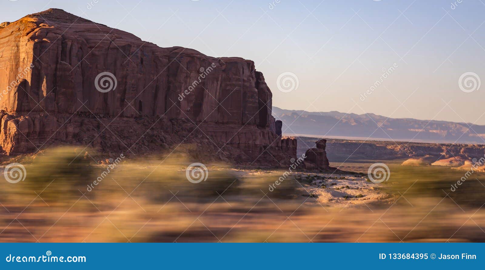 Striking Moab Landscape with Motion Blur in Front Stock Image - Image ...
