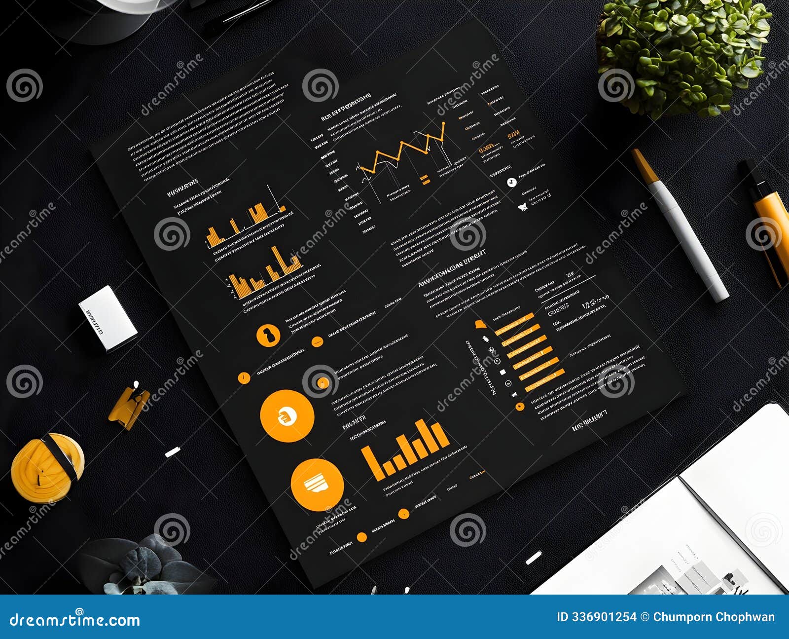 Striking Modern Resume Design Featuring Data Visualizations and Sleek ...