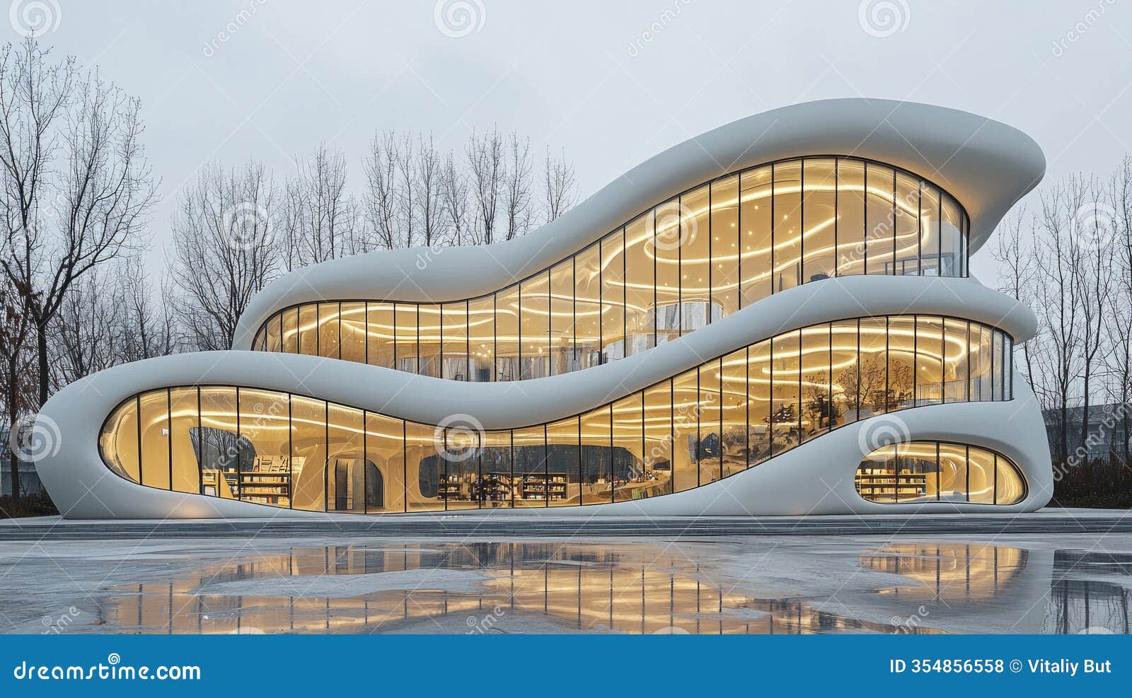 Striking Modern Structure Features High Gloss Metallic Facade ...