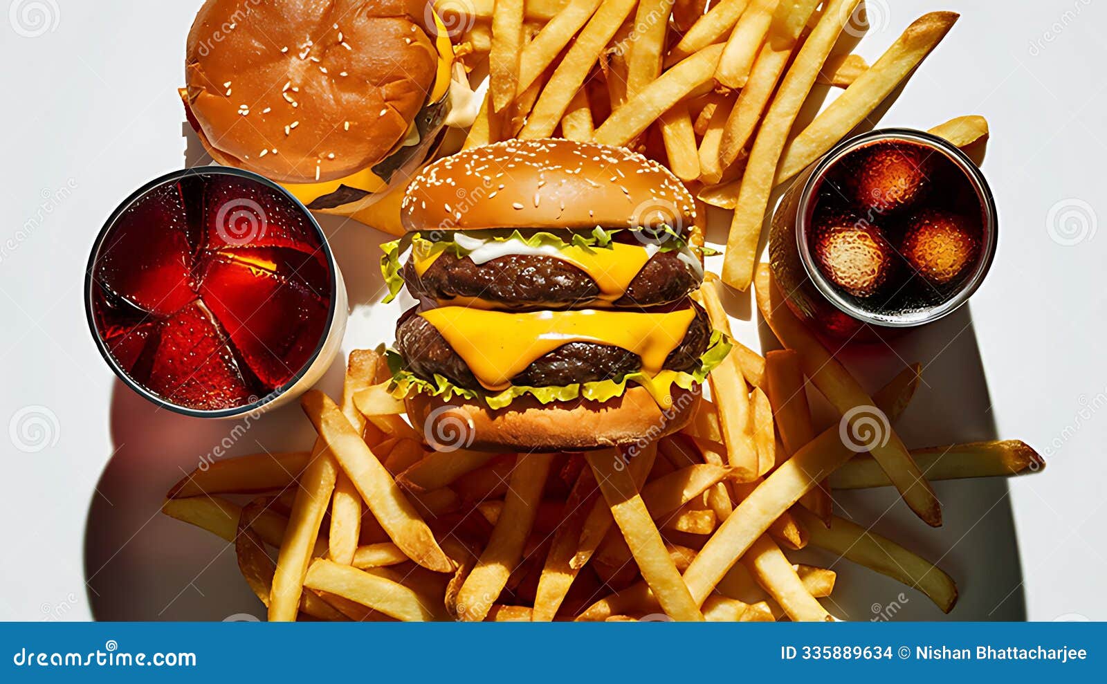 A Striking Mouth Watering Overhead Shot Stock Illustration ...