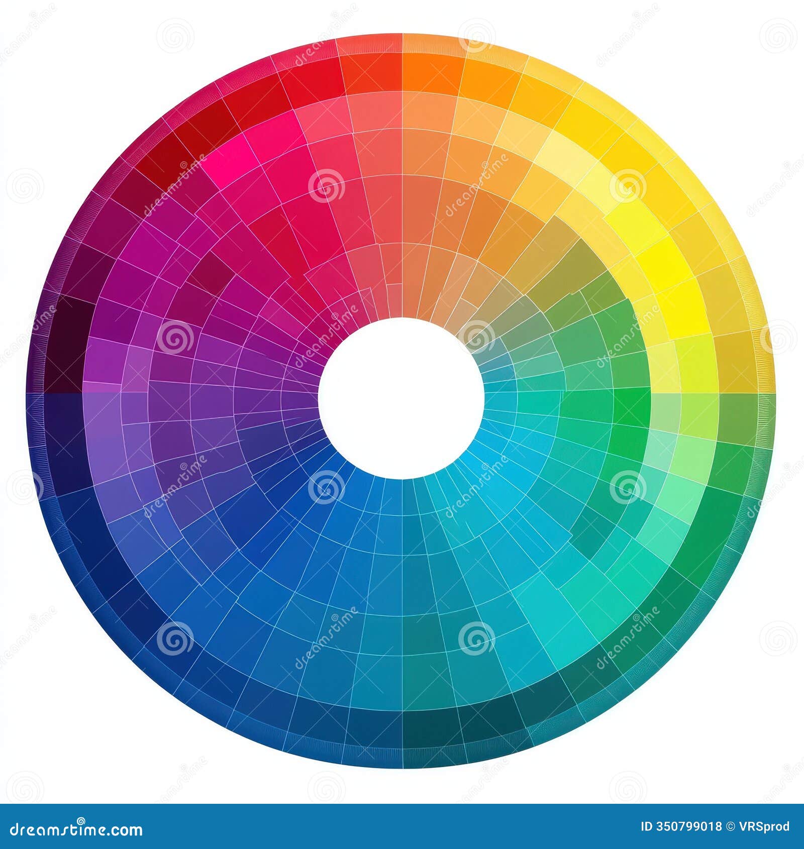 Multicolor Wheel Depicting a Spectrum of Hues Stock Illustration ...