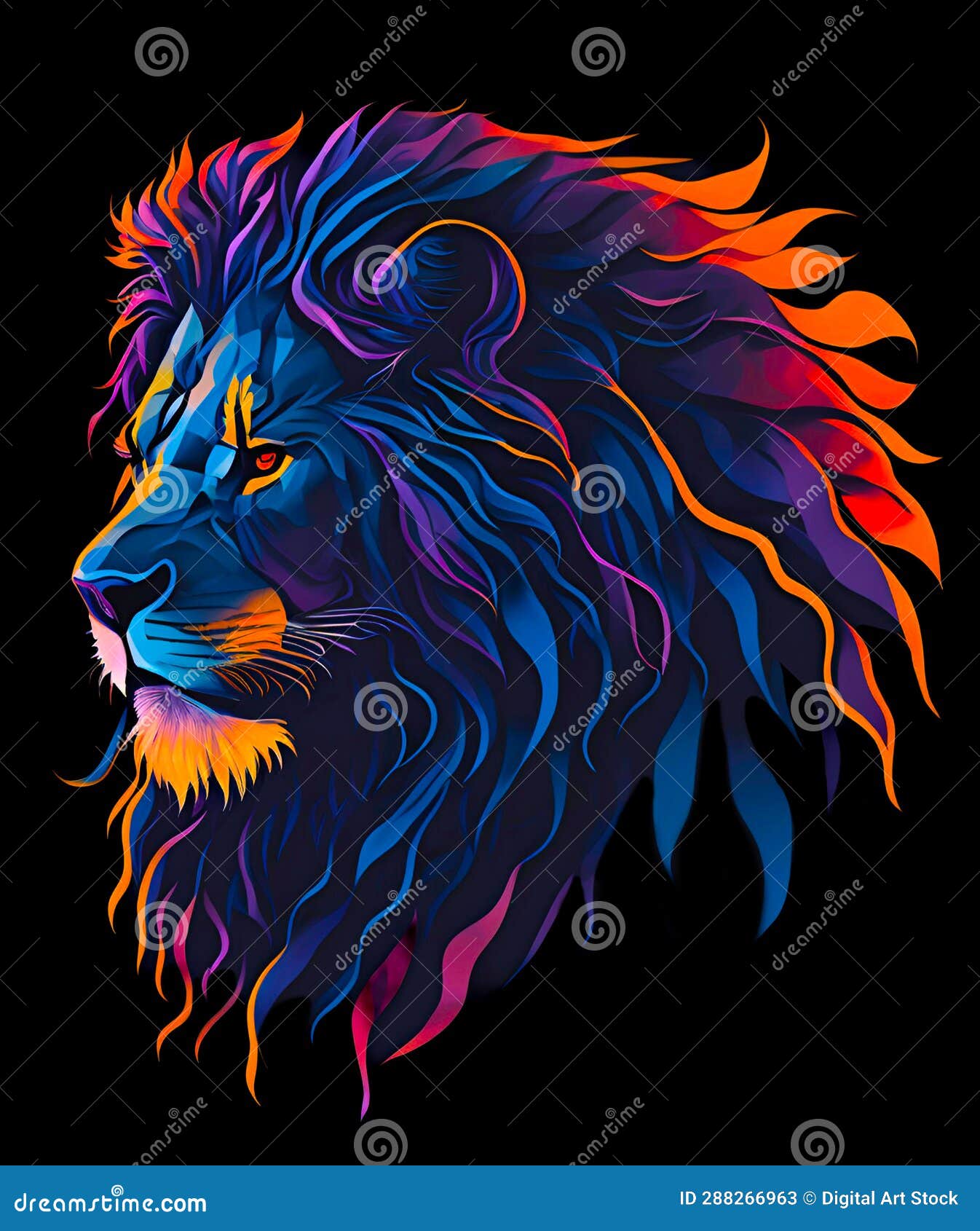 Striking Painting Captures the Essence of a Lion with Its Bold Colors ...
