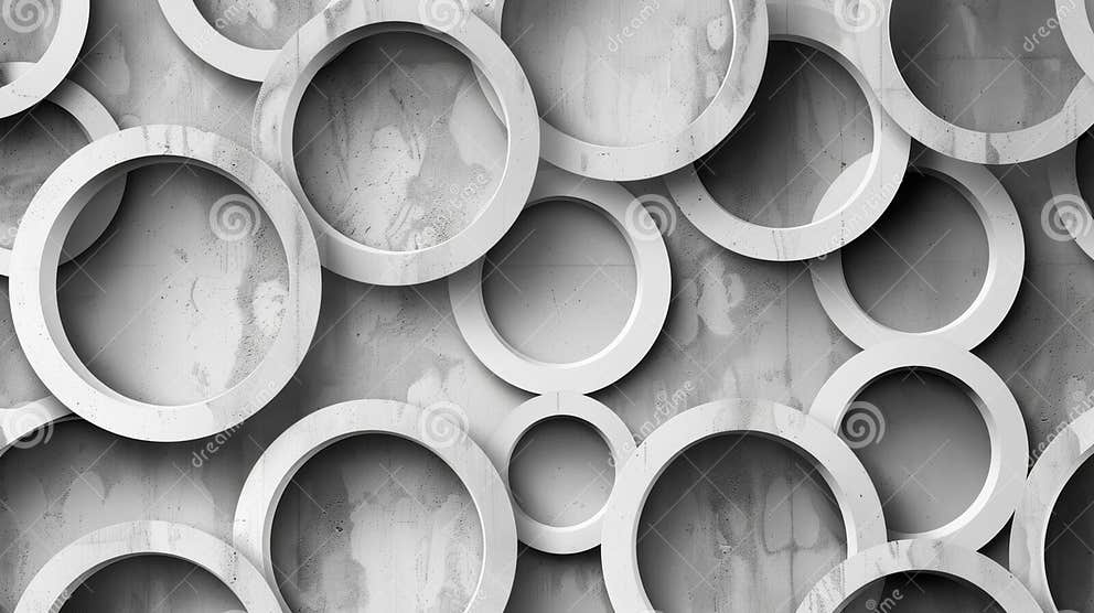 A Striking Pattern of Intersecting Circles and Diamond Shapes in a ...