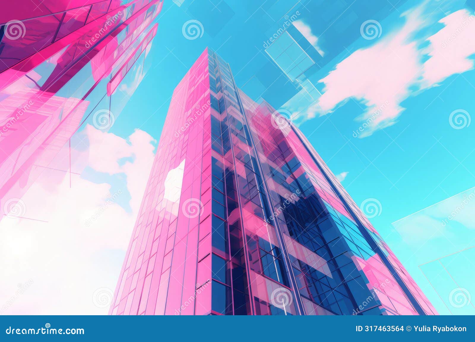 Blue Skyscraper Window Isolated Modern Architecture Facade, Tall ...
