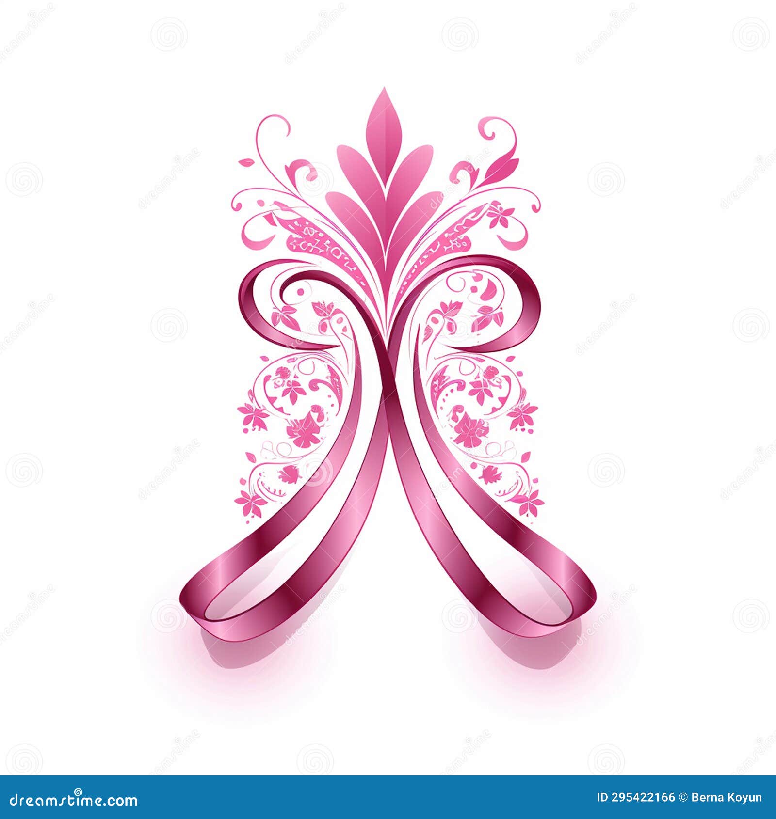 Striking Pink Ribbon for Striking and Memorable Design Stock ...