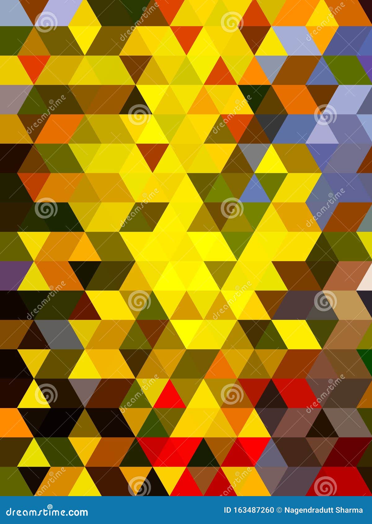 A Striking Pretty Pattern of Digital Designing of Colorful Triangles ...