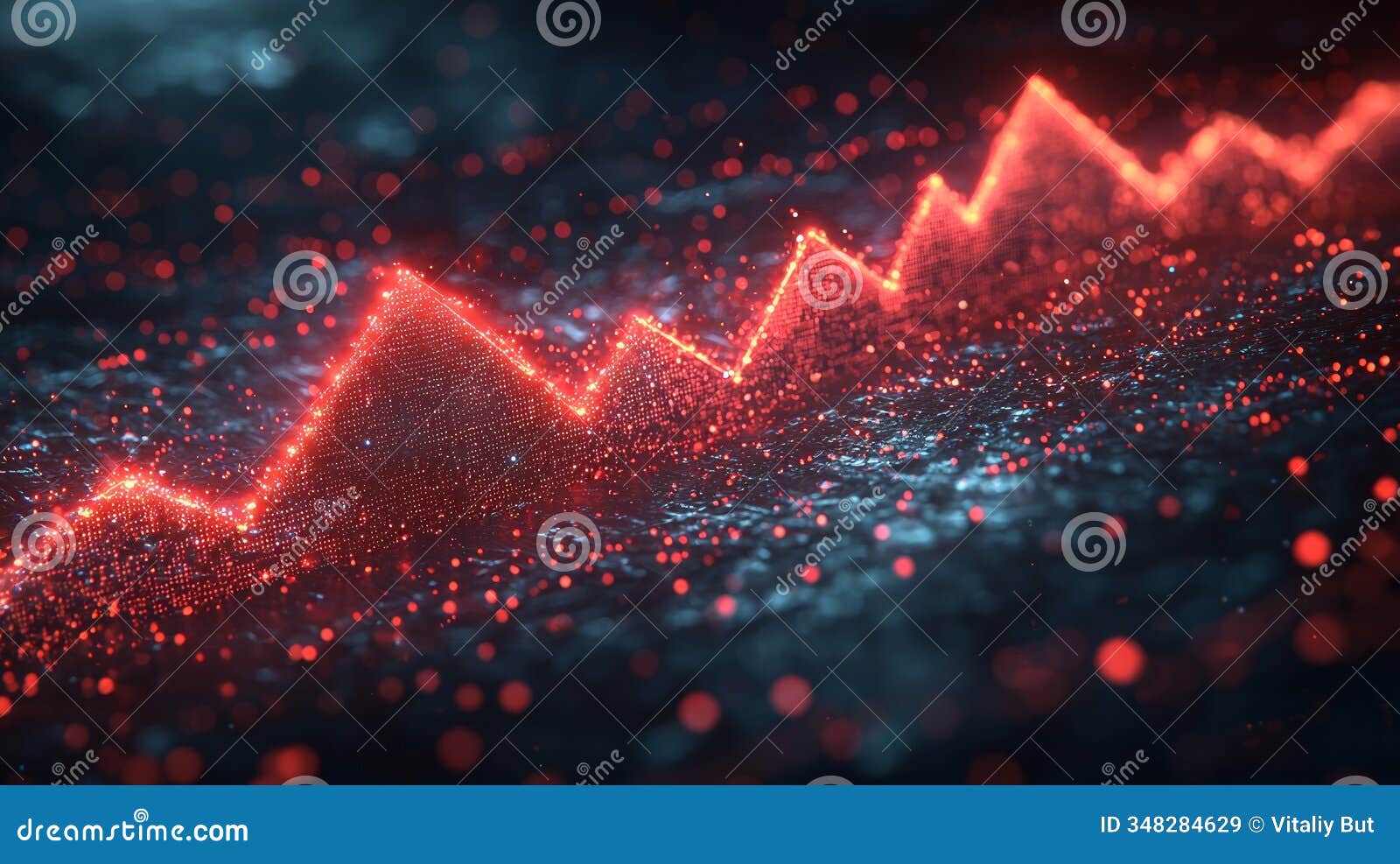Striking Progress Graph Features Bold Red and Black Upward Arrows Set ...