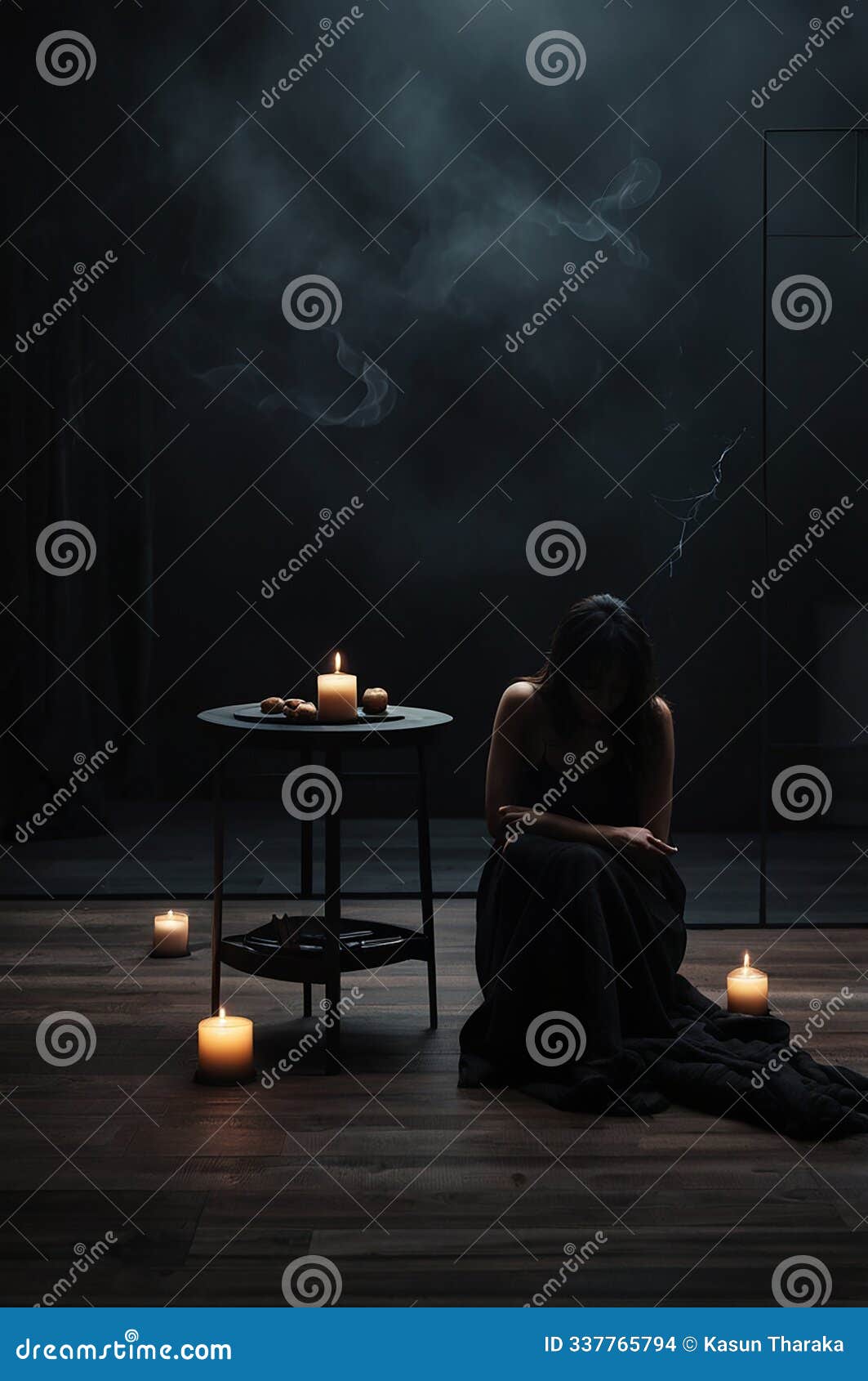 Realistic Black Background with Detailed Elements Stock Illustration ...