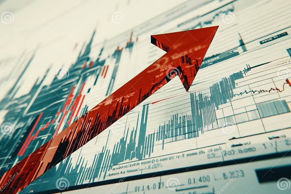 Red Downward Arrow Indicates a Sudden Decline in Market Performance and ...
