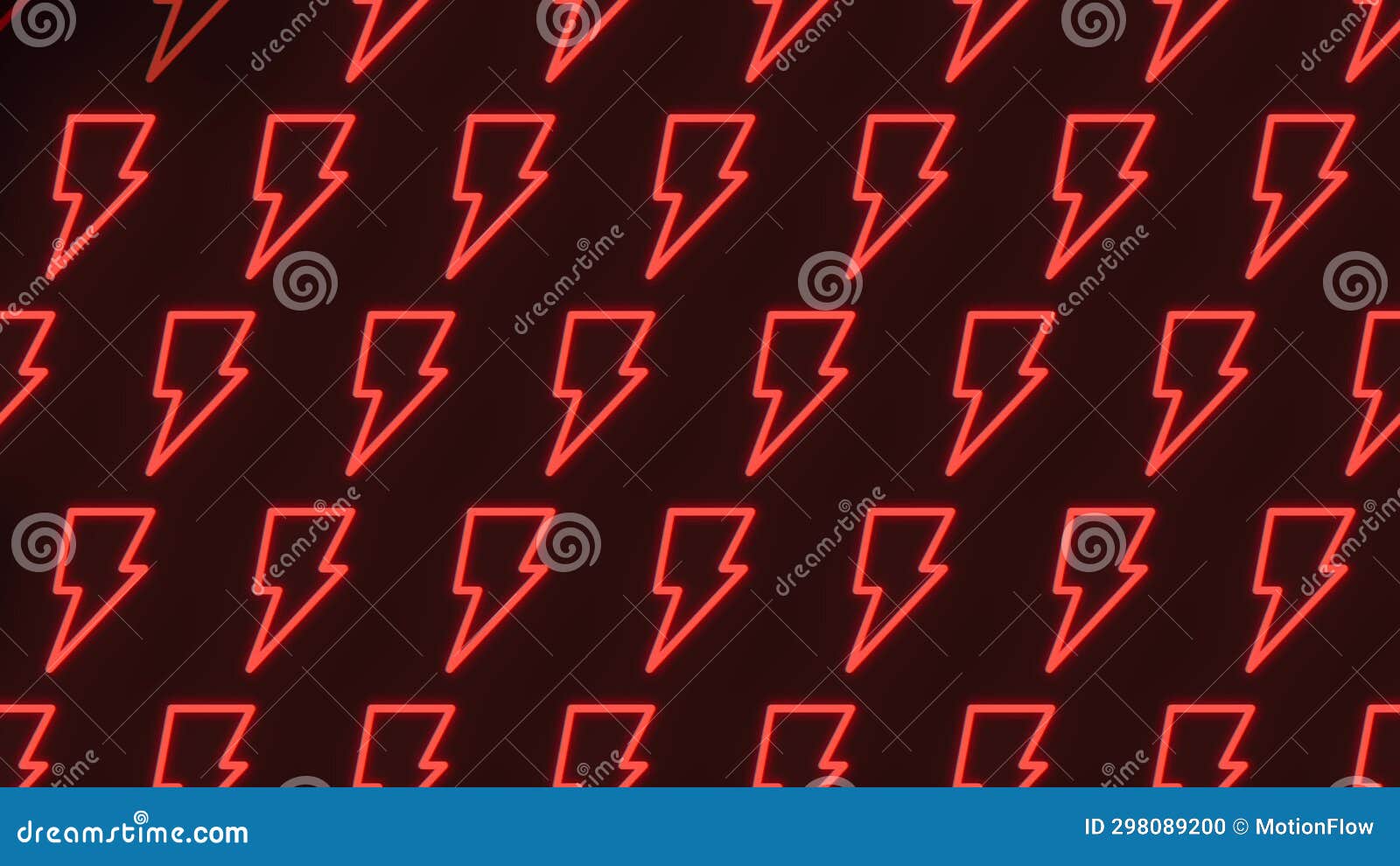 Striking Red Neon Lightning Bolts Illuminate the Dark Stock Footage ...