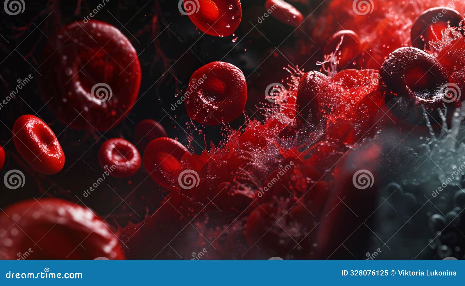Erythrocyte Explosion stock image. Image of burst, organic - 328076125