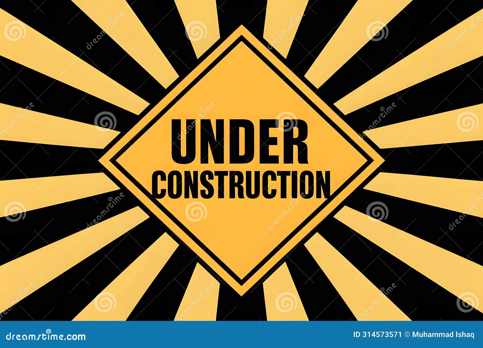 Striking Vector Design Depicting Under Construction Theme with Black ...