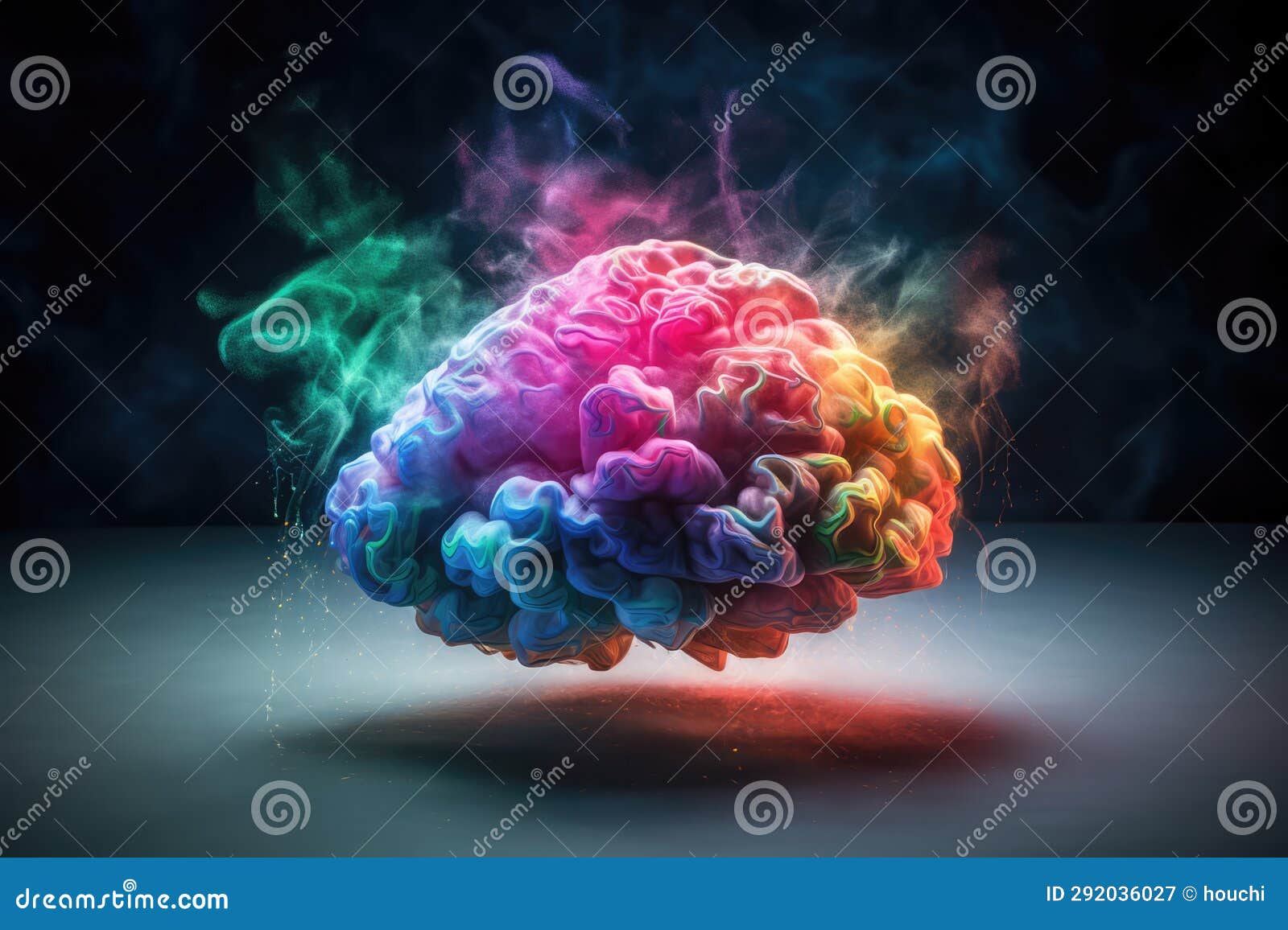 Blast of Colors Explosion. Colorful Creative Brain. Creative Spark ...