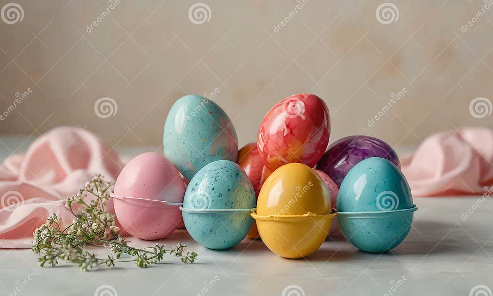 Easter Eggs with Colorful Specs Stock Photo - Image of decorate ...