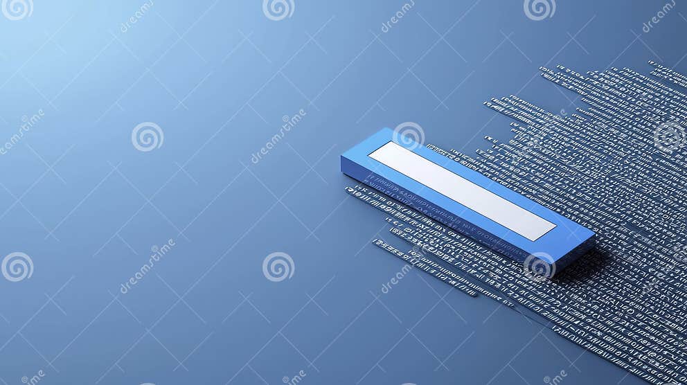 Modern Digital Interface Design Featuring a Blue Search Bar on a Blue ...