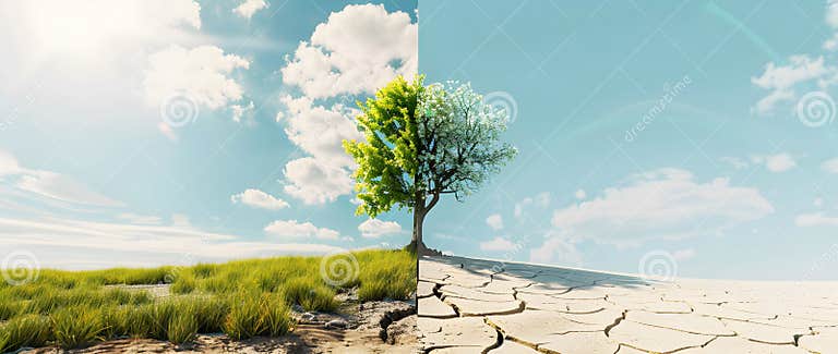 Dramatic Split Vision of Climate Change Impact: Greenery Vs Desert ...
