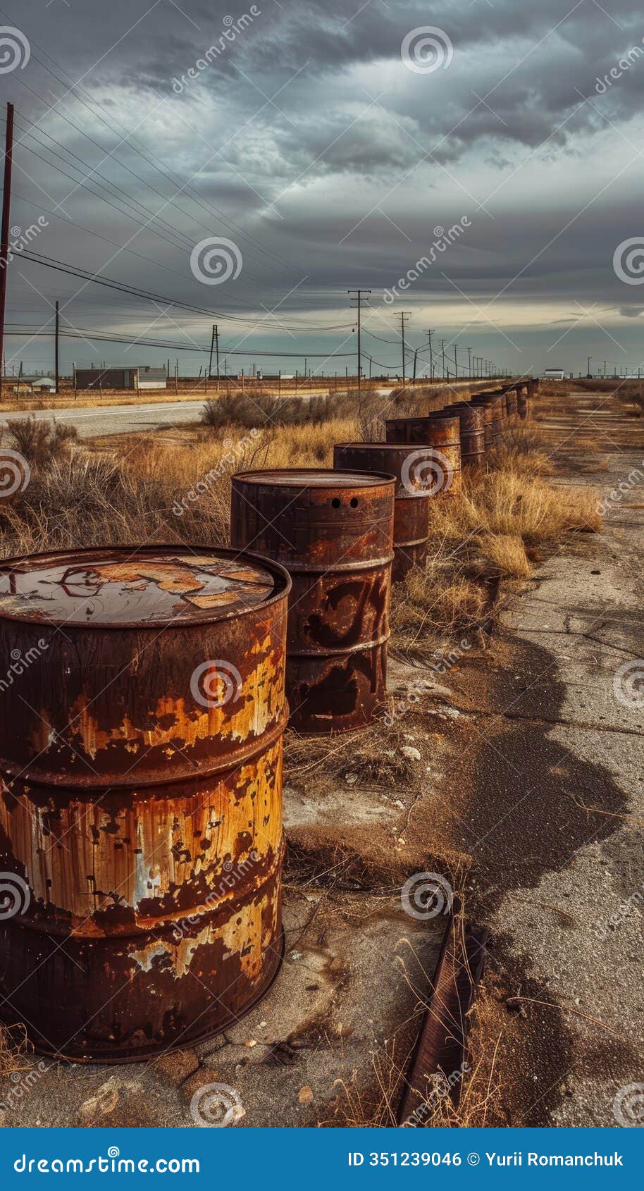 A Striking Visual of Rusty Oil Barrels Representing Crude Oil ...