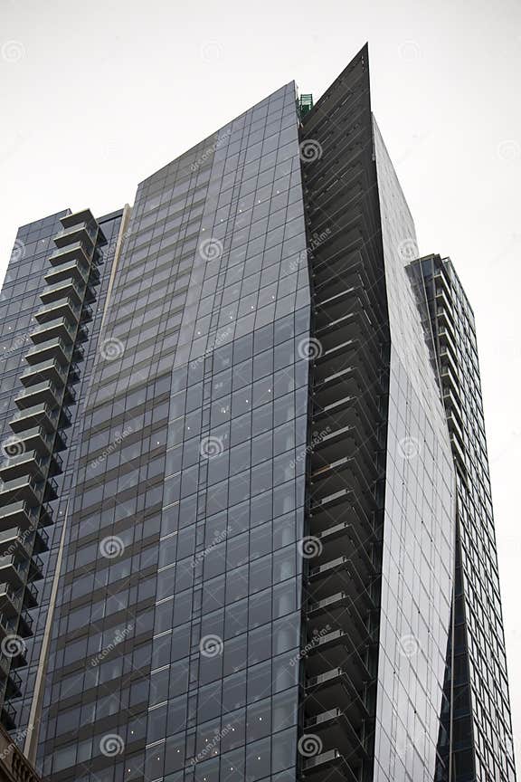 Strikingly Angular Highrise Building in Downtown Vancouver Stock Photo ...