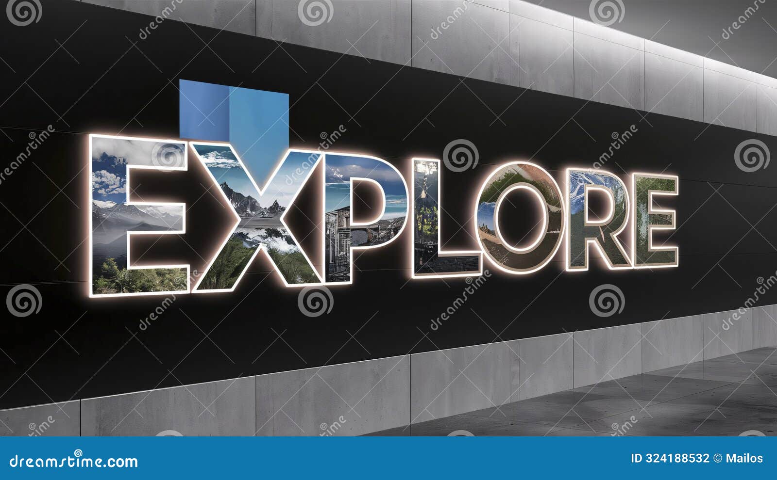 Strikingly Designed with the Word EXPLORE Stock Photo - Image of ...