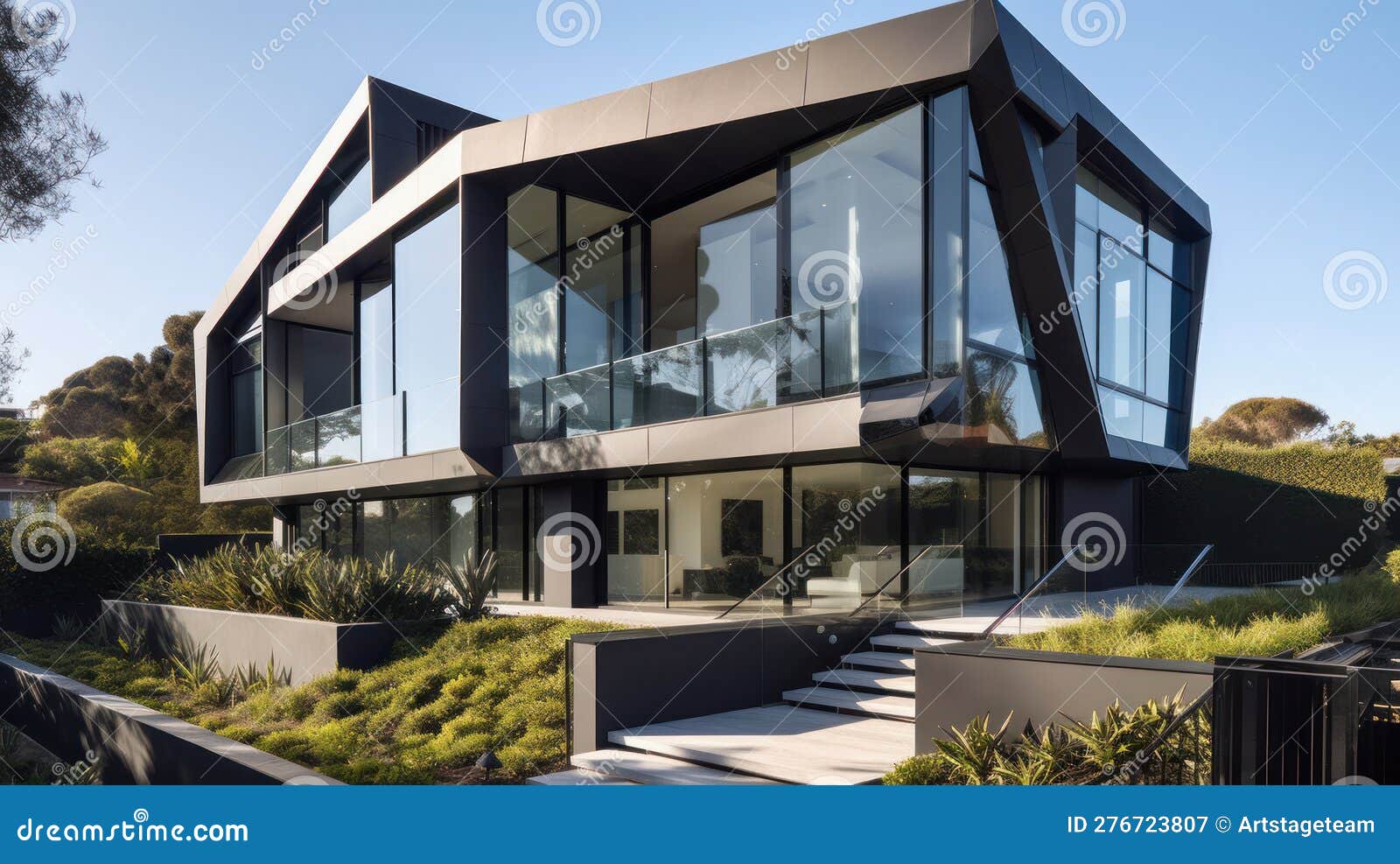 A Strikingly Modern Home Featuring Sharp Geometric Shapes. Modern House ...