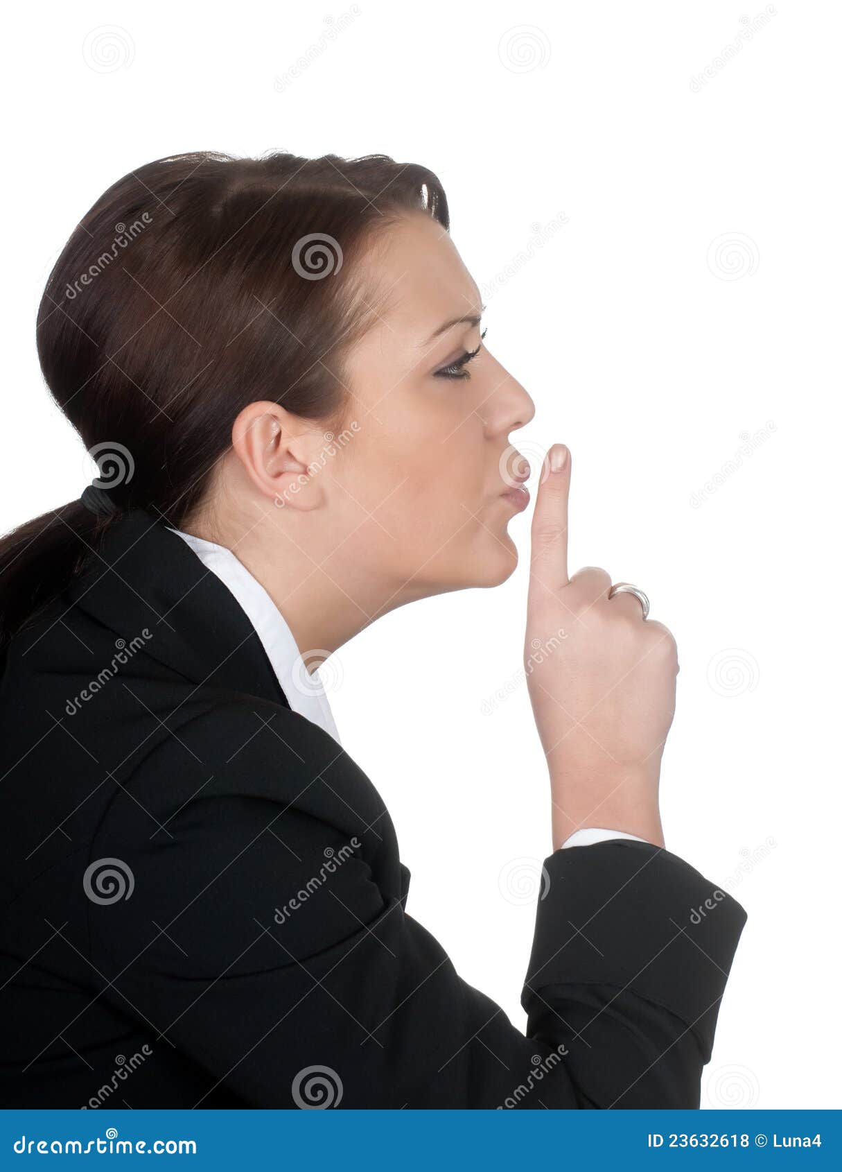 Strikte onderneemster stock foto. Image of geheim, geheimhouding - 23632618