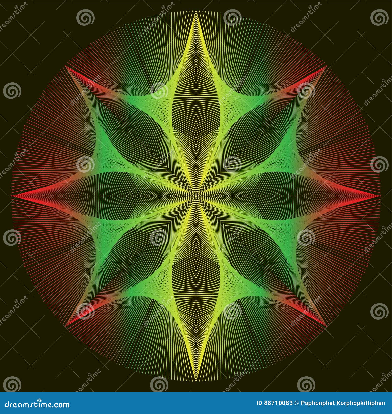 String Art Colorful Illustrator Blackground Stock Vector - Illustration ...