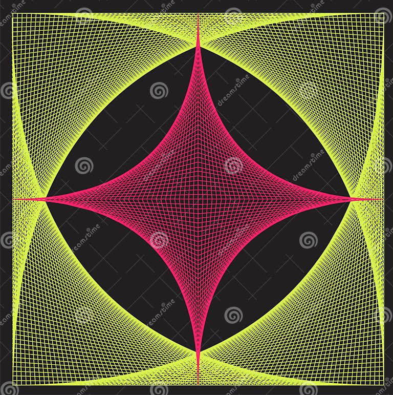 String Art Colorful Illustrator Blackground Stock Vector - Illustration ...