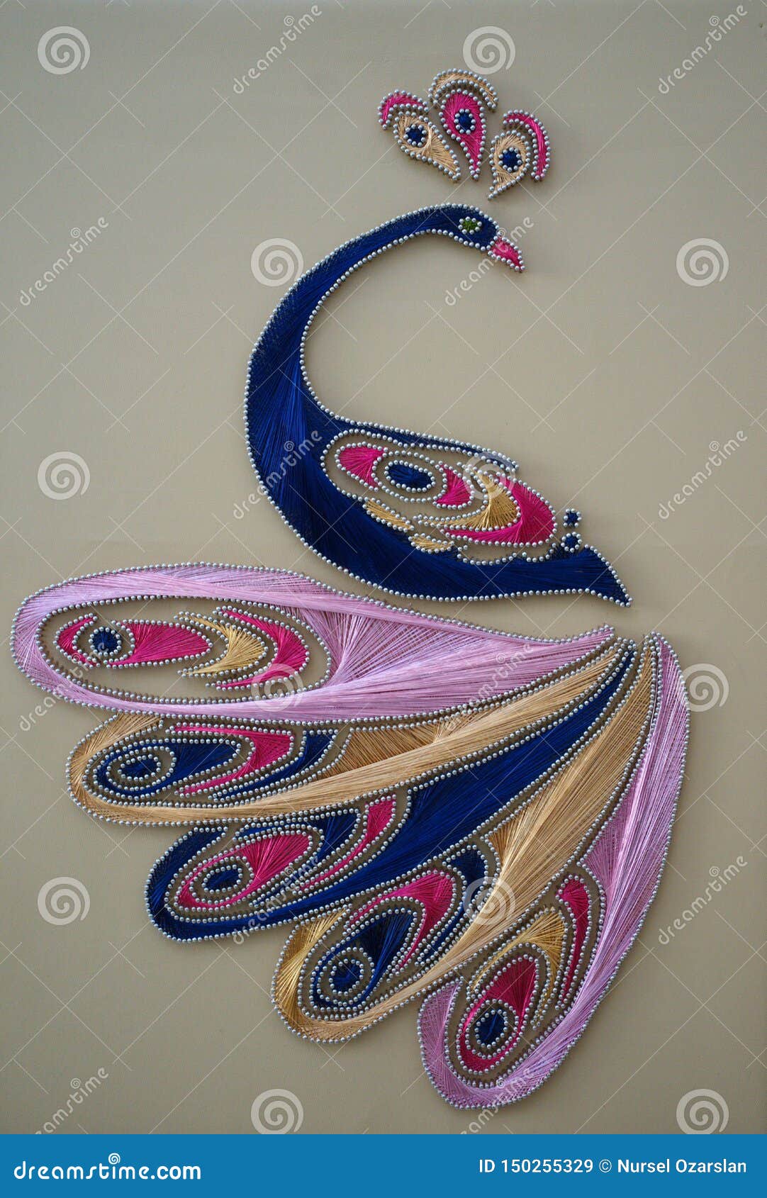 String art stock image. Image of peacock, design, luxury - 150255329