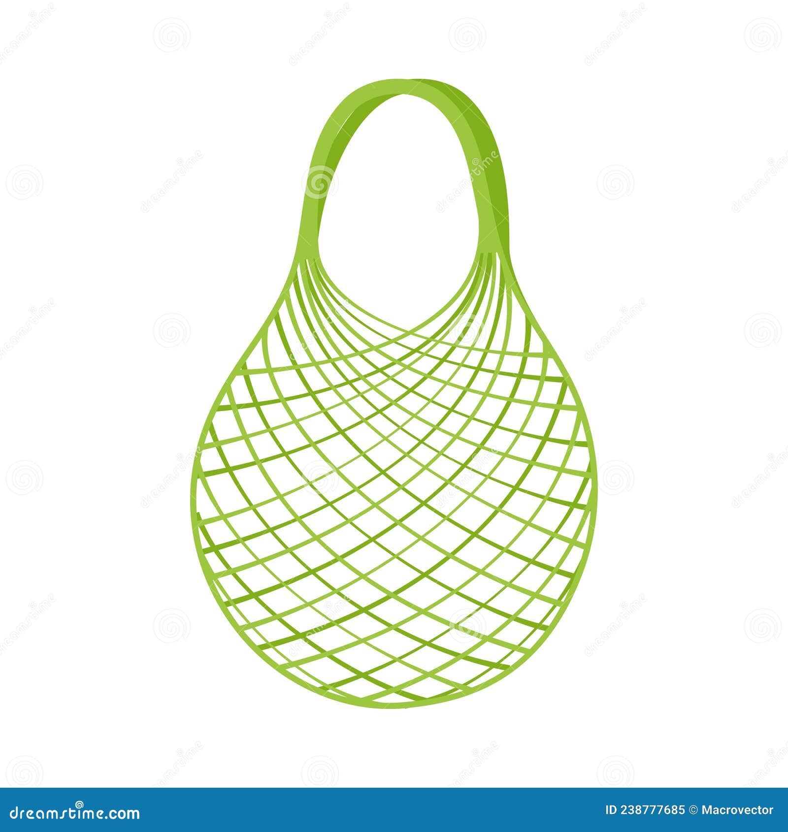 String Bag Icon stock vector. Illustration of green - 238777685