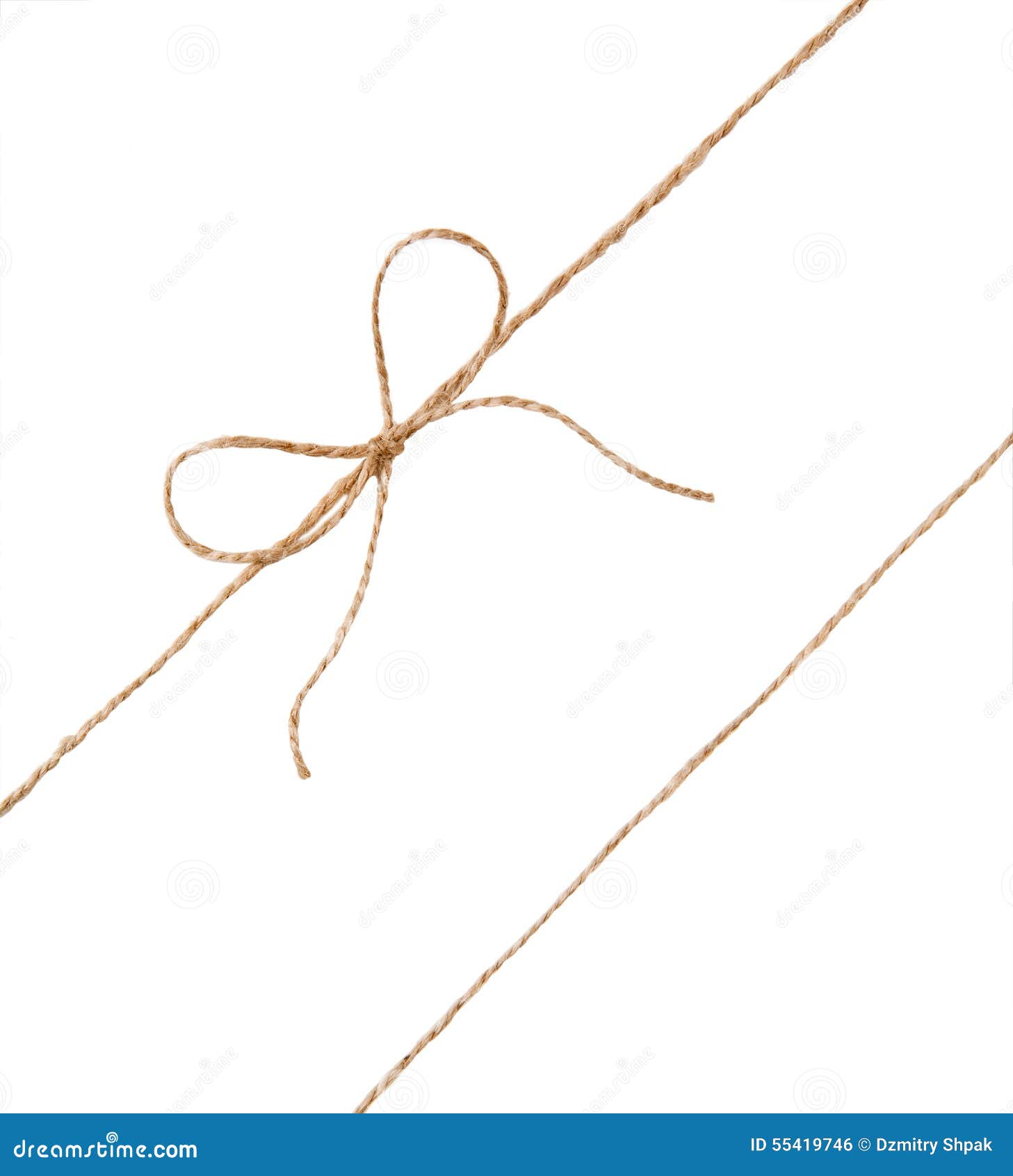 String and Bow Isolated on White Background Stock Photo - Image of ...