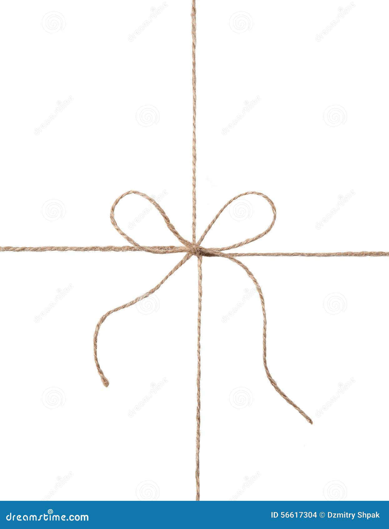String and Bow Isolated on White Background Stock Photo - Image of rope ...