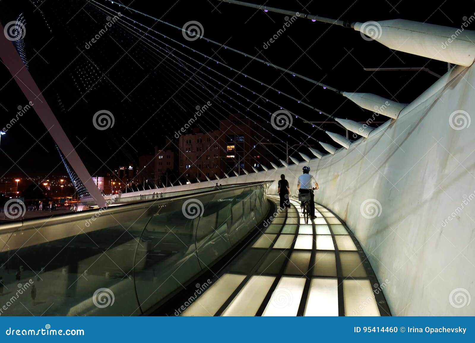 String Bridge of the Architect Calatrava in Jerusalem Editorial Image ...