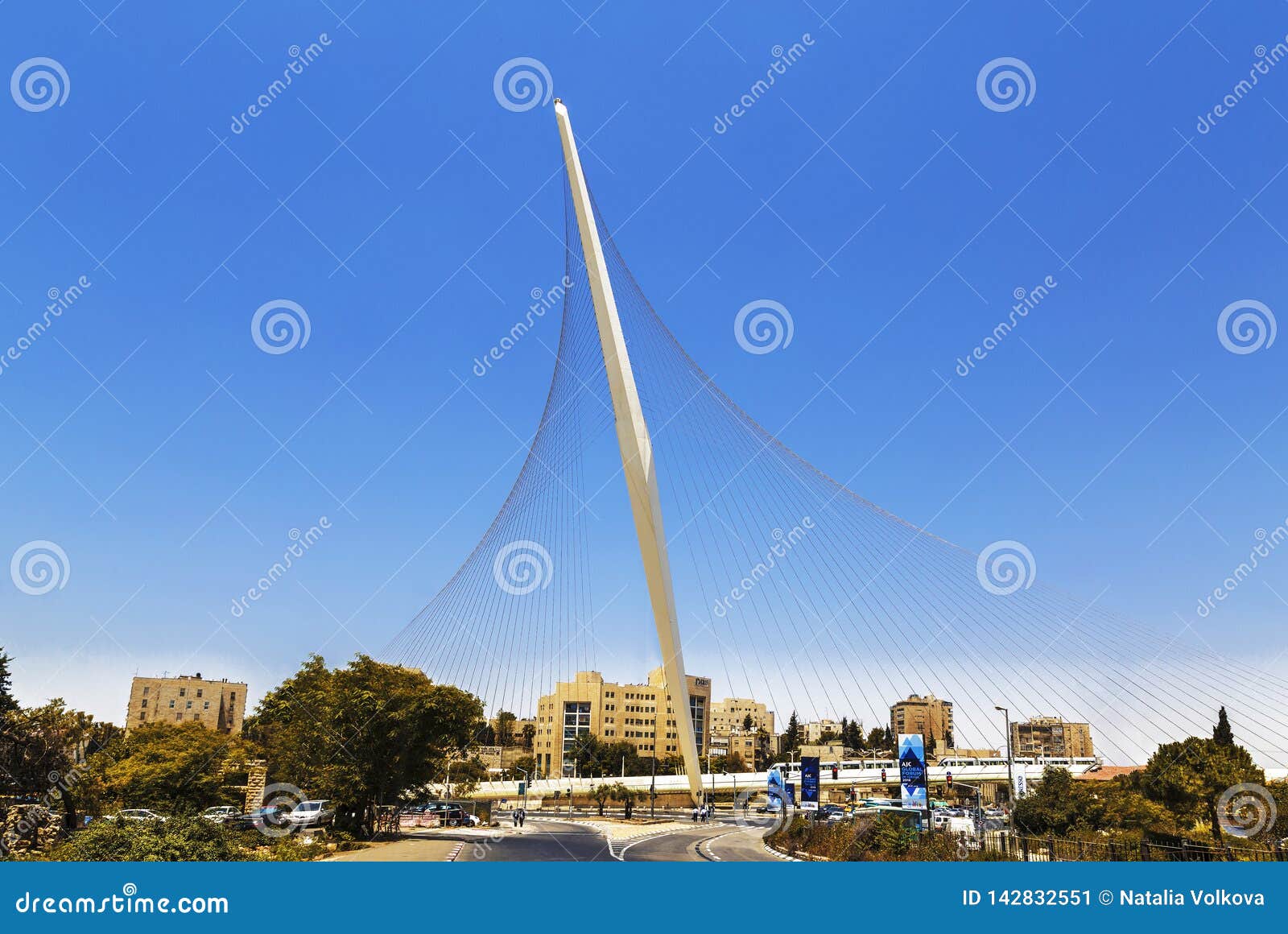 `String Bridge` in Jerusalem, Israel Editorial Photo - Image of david ...